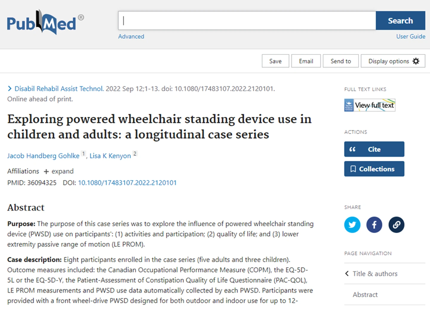 Exploring powered wheelchair standing device use in children and adults ...